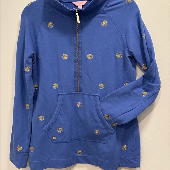 Lilly Pulitzer | Sweaters | Lilly Pulitzer Blue Popover Sweater With ...
